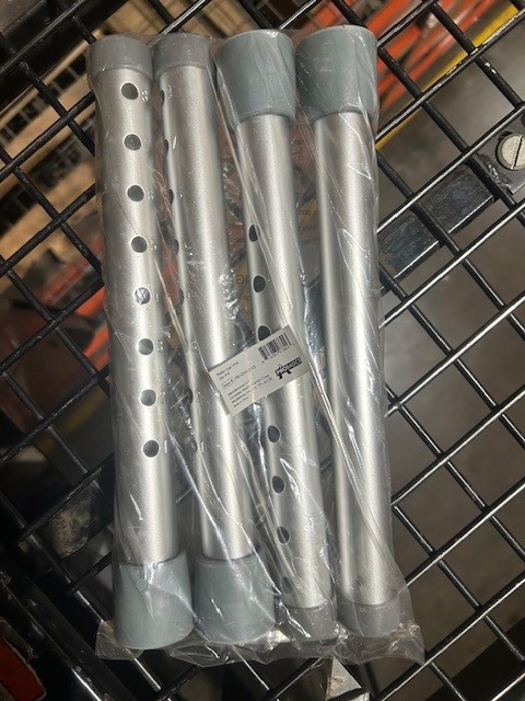 WALKER LEGS W/ STD RUBBER TIPS SET OF 4 ALUM WALKER LEGS - PB1050LEGS